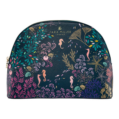 Sara Miller Underwater Spa Large Seahorse Cosmetic Bag Deep Teal | Bath ...