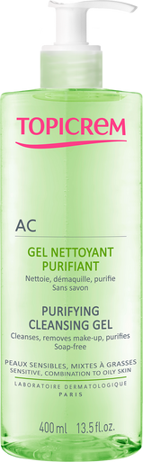 Topicrem AC Purifying Cleansing Gel 400ml | Bath & Unwind | Official ...