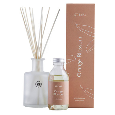 St Eval Lamorna Orange Blossom Reed Diffuser | Bath & Unwind | Official Stockist
