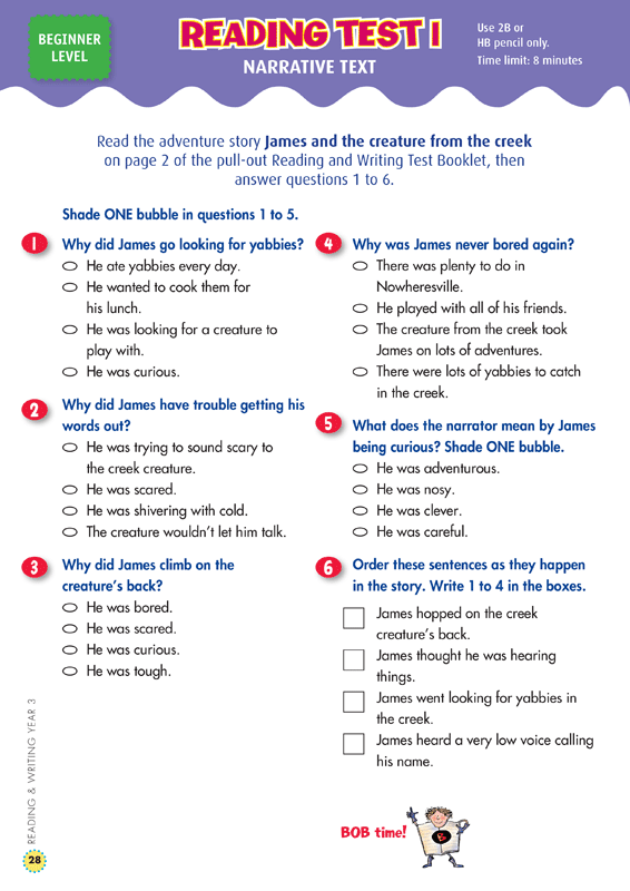 Back to Basics - NAPLAN* Year 3 Naplan Reading & Writing