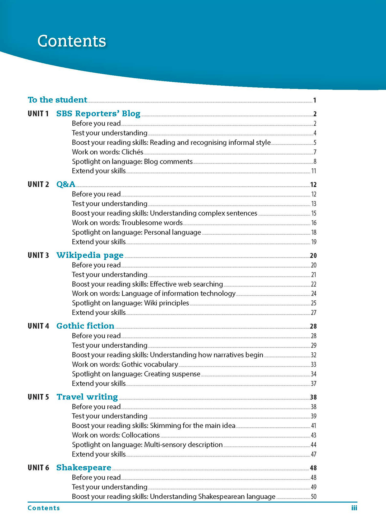 Excel Essential Skills - Reading and Vocabulary Workbook Years 9-10 ...