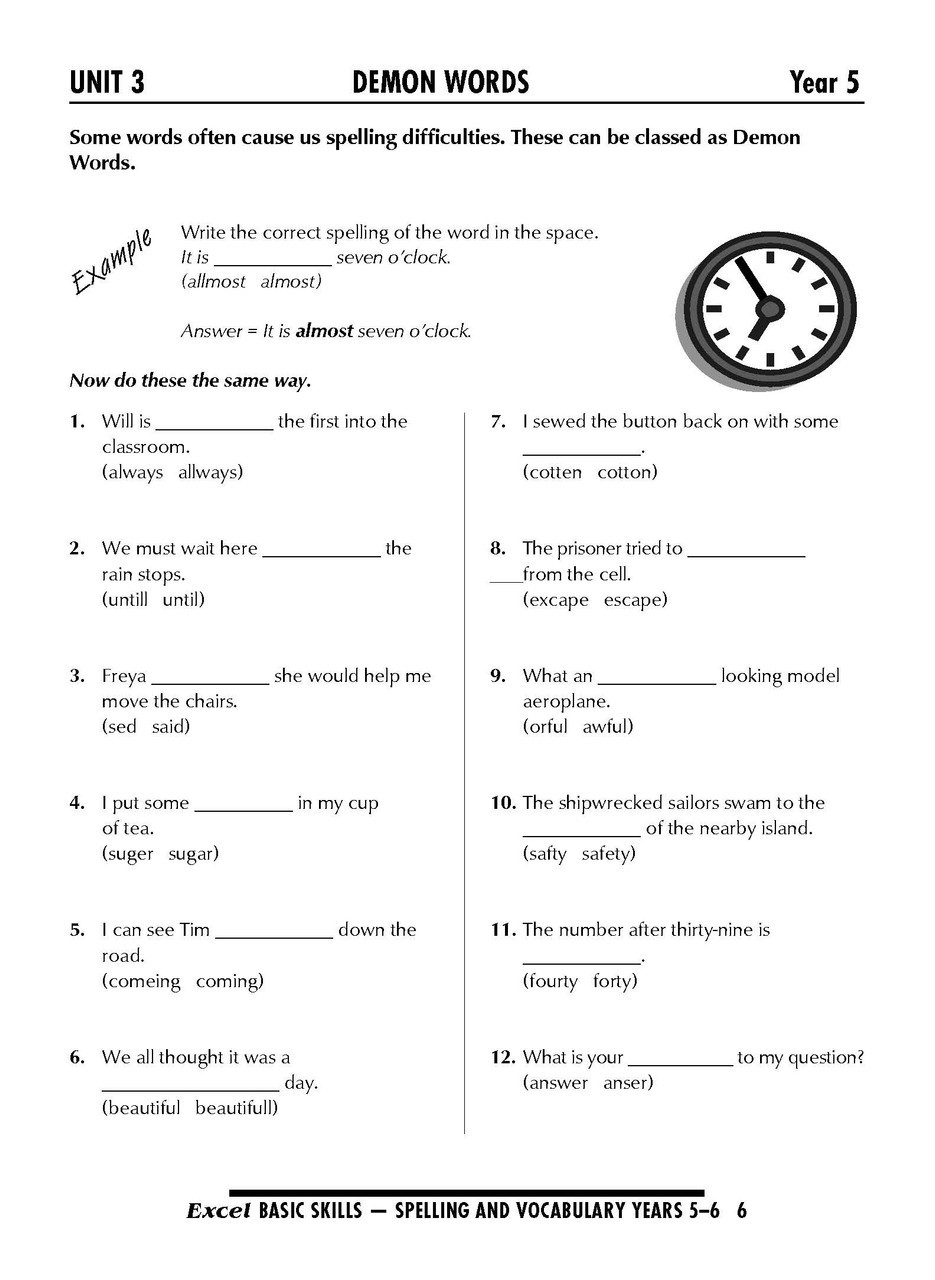 Excel Basic Skills English Book Pack Years 5-6 | Pascal Press