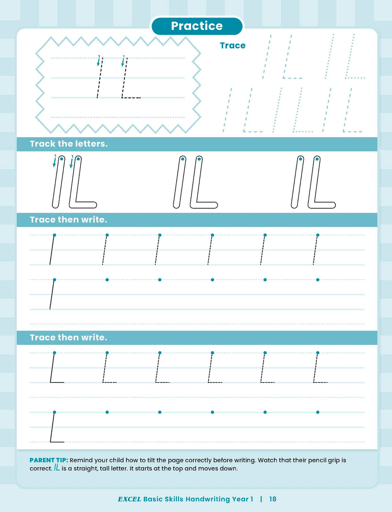 Excel Basic Skills Handwriting Year 1