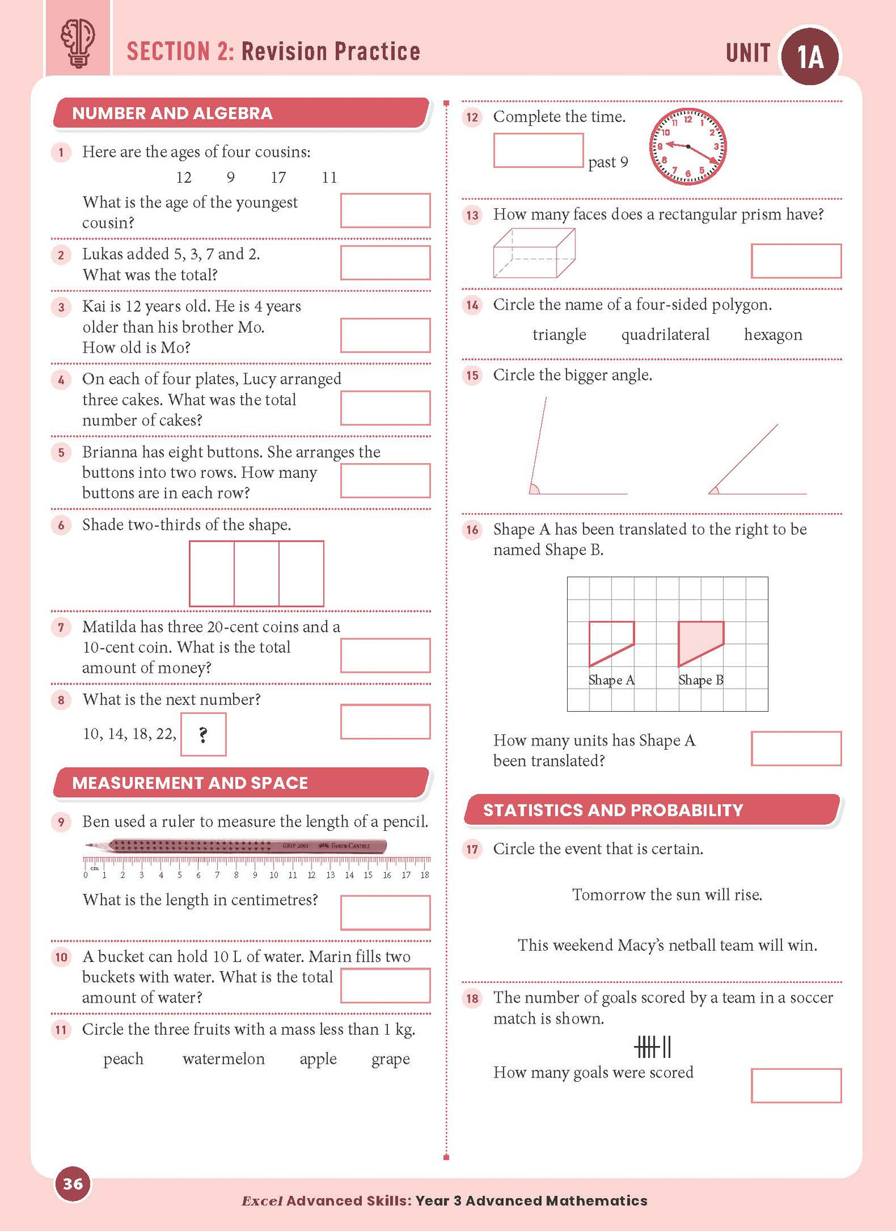 Excel Advanced Skills - Advanced Mathematics Workbook Year 3 | Pascal Press