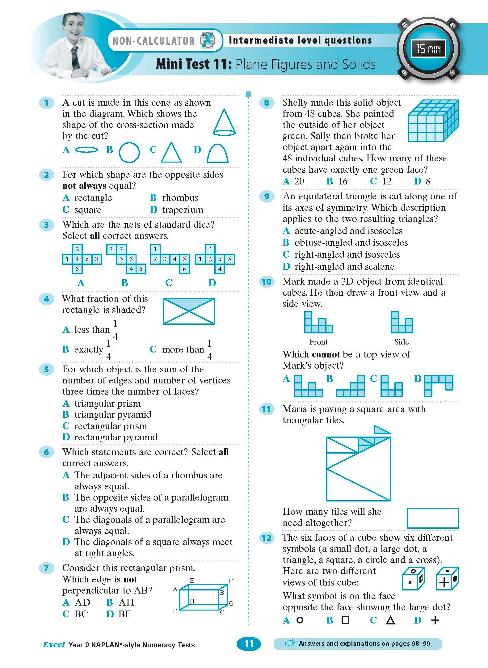 Excel Year 9 NAPLAN*-style Numeracy Tests | Pascal Press