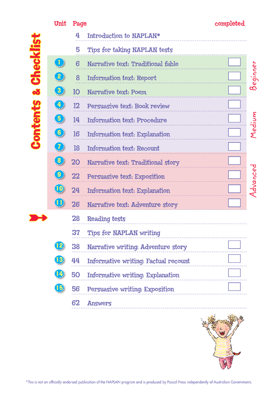 Back to Basics - NAPLAN* Year 3 Naplan Reading & Writing