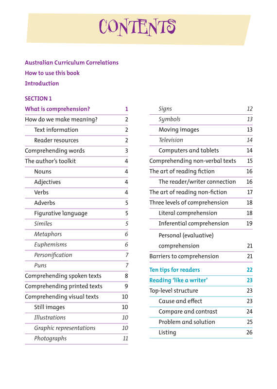 Blake's Comprehension Guide | Pascal Press
