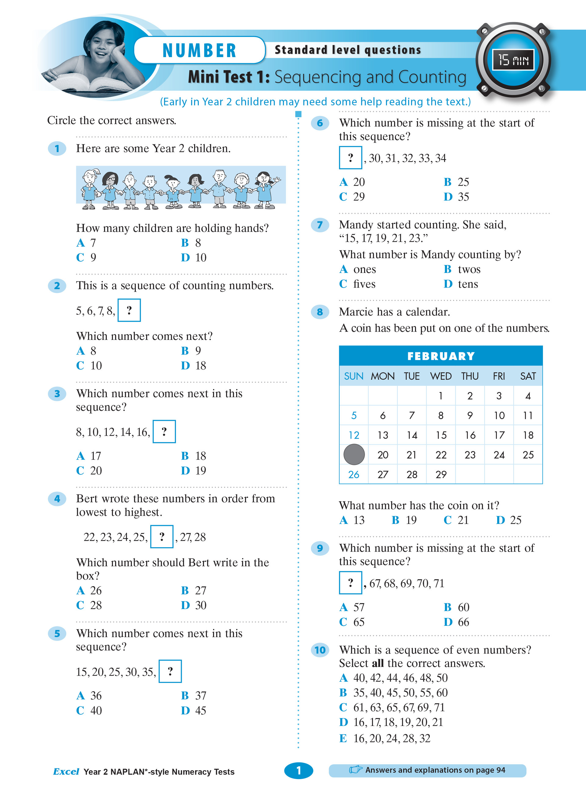 Excel - Year 2 NAPLAN*-style Numeracy Tests | Pascal Press