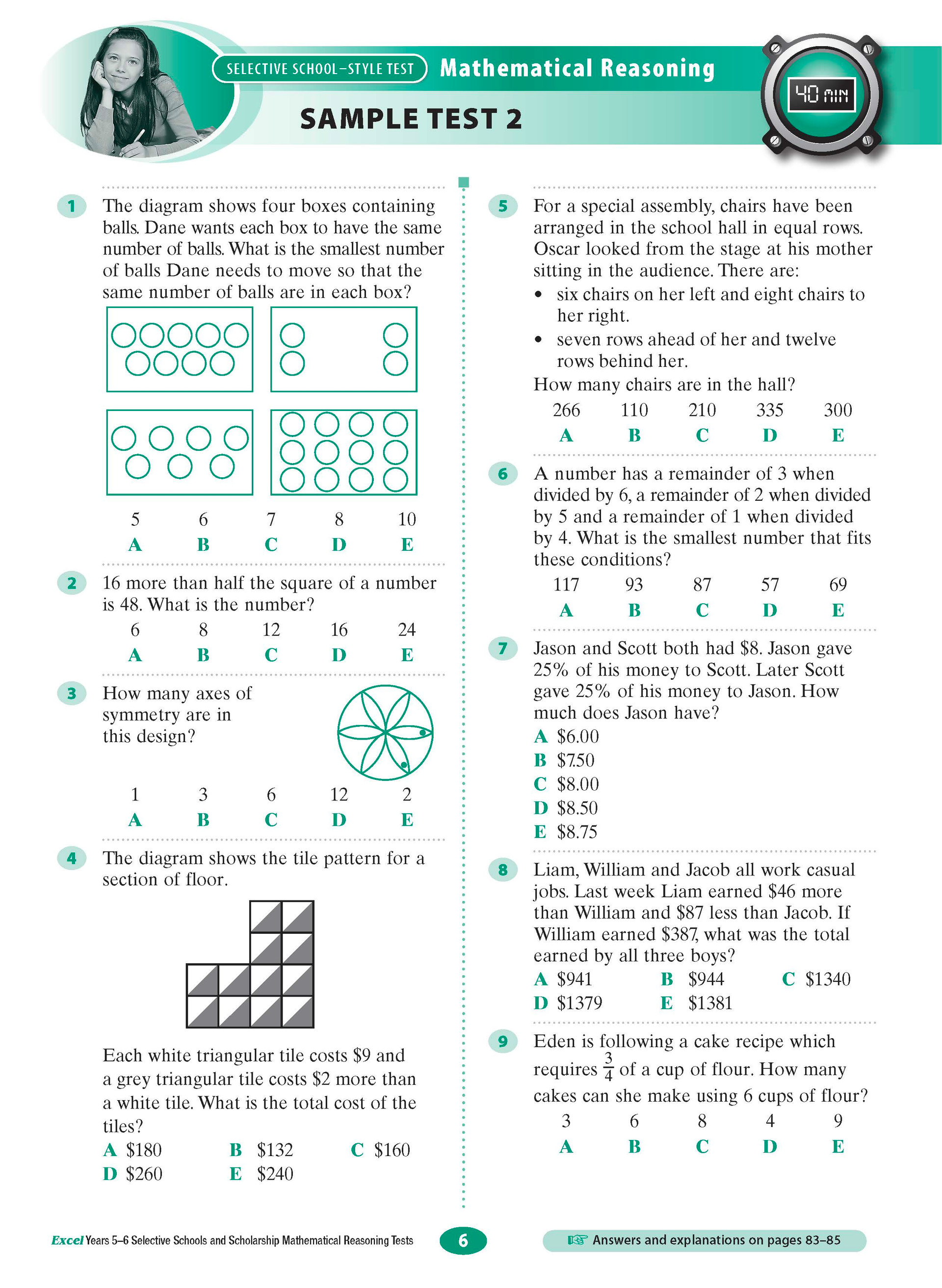 Excel Years 5–6 Selective Schools and Scholarship Mathematical ...