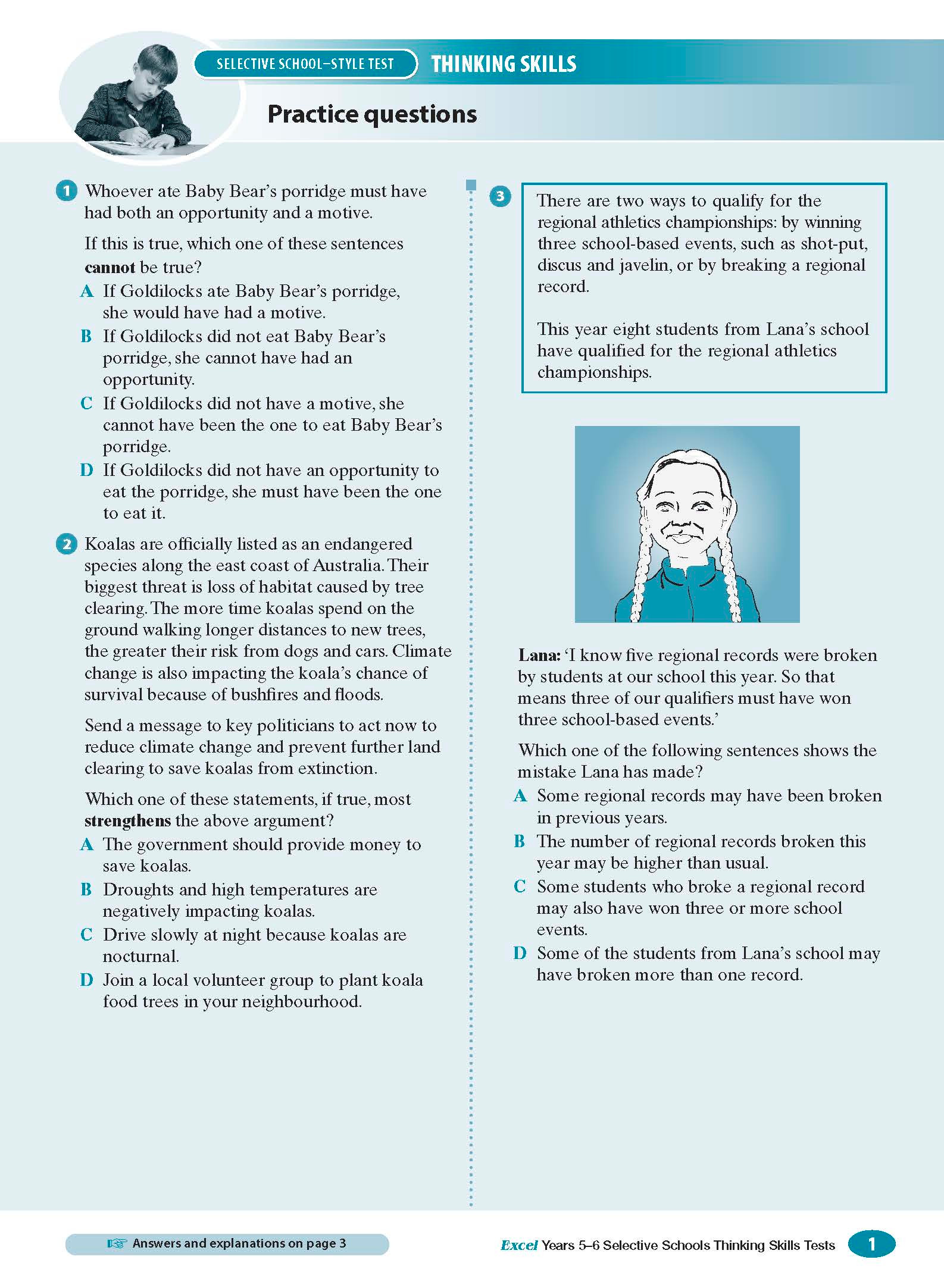Excel Selective Schools Thinking Skills Tests Years 5-6 | Pascal Press