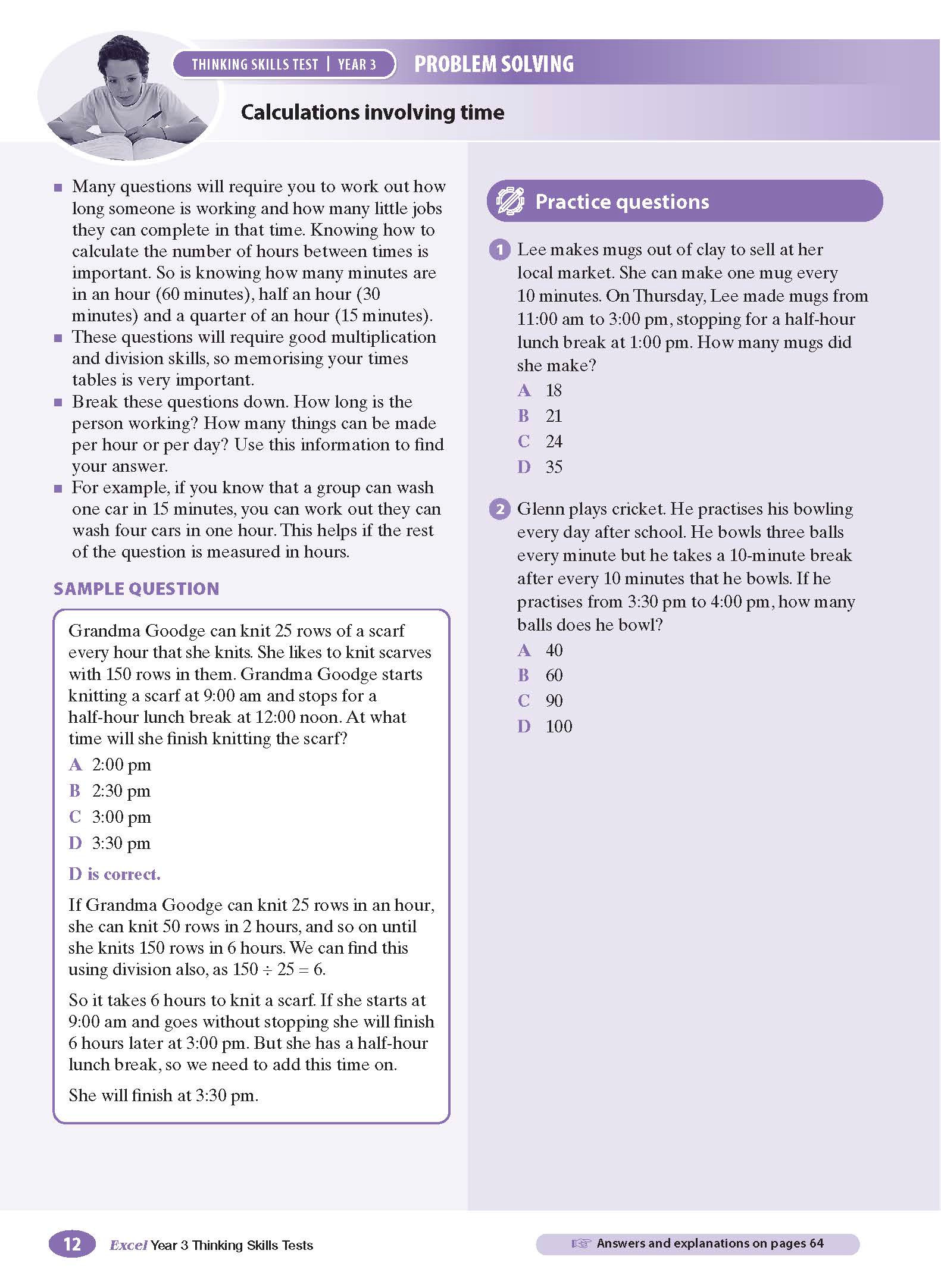 Excel Test Skills - Thinking Skills Tests Year 3 | Pascal Press