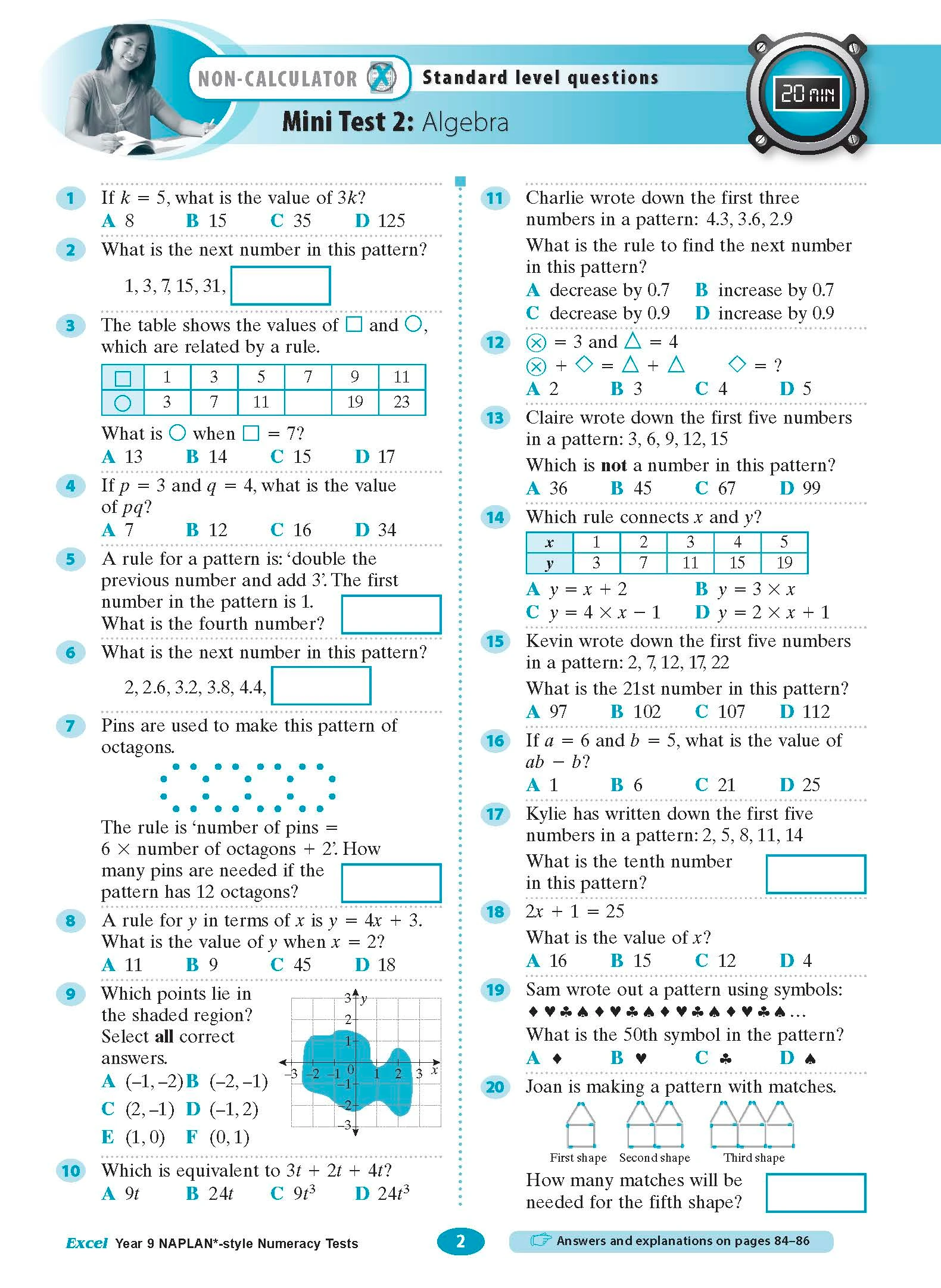 Excel Year 9 NAPLAN*-style Numeracy Tests | Pascal Press