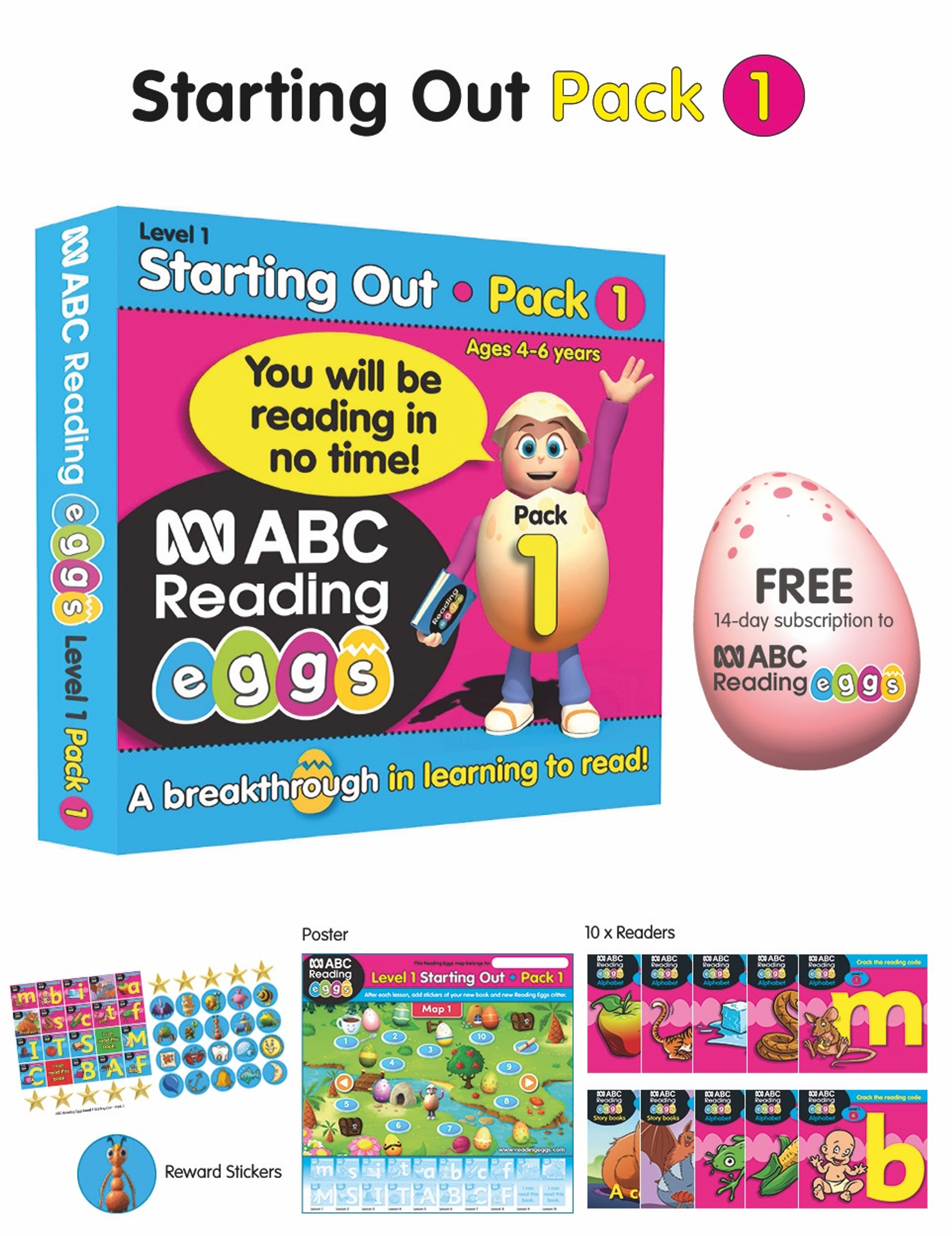 Reading Eggs Starting Out Alphabet Flashcards | Pascal Press