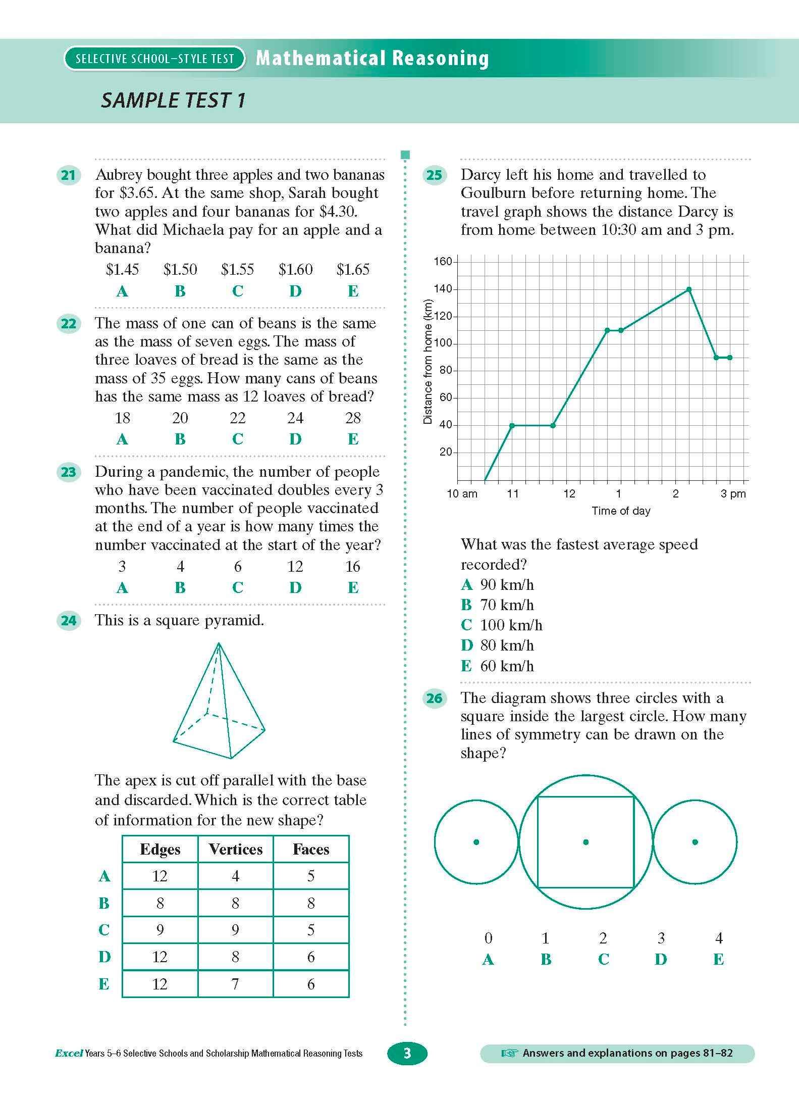 Excel Years 5–6 Selective Schools and Scholarship Mathematical ...