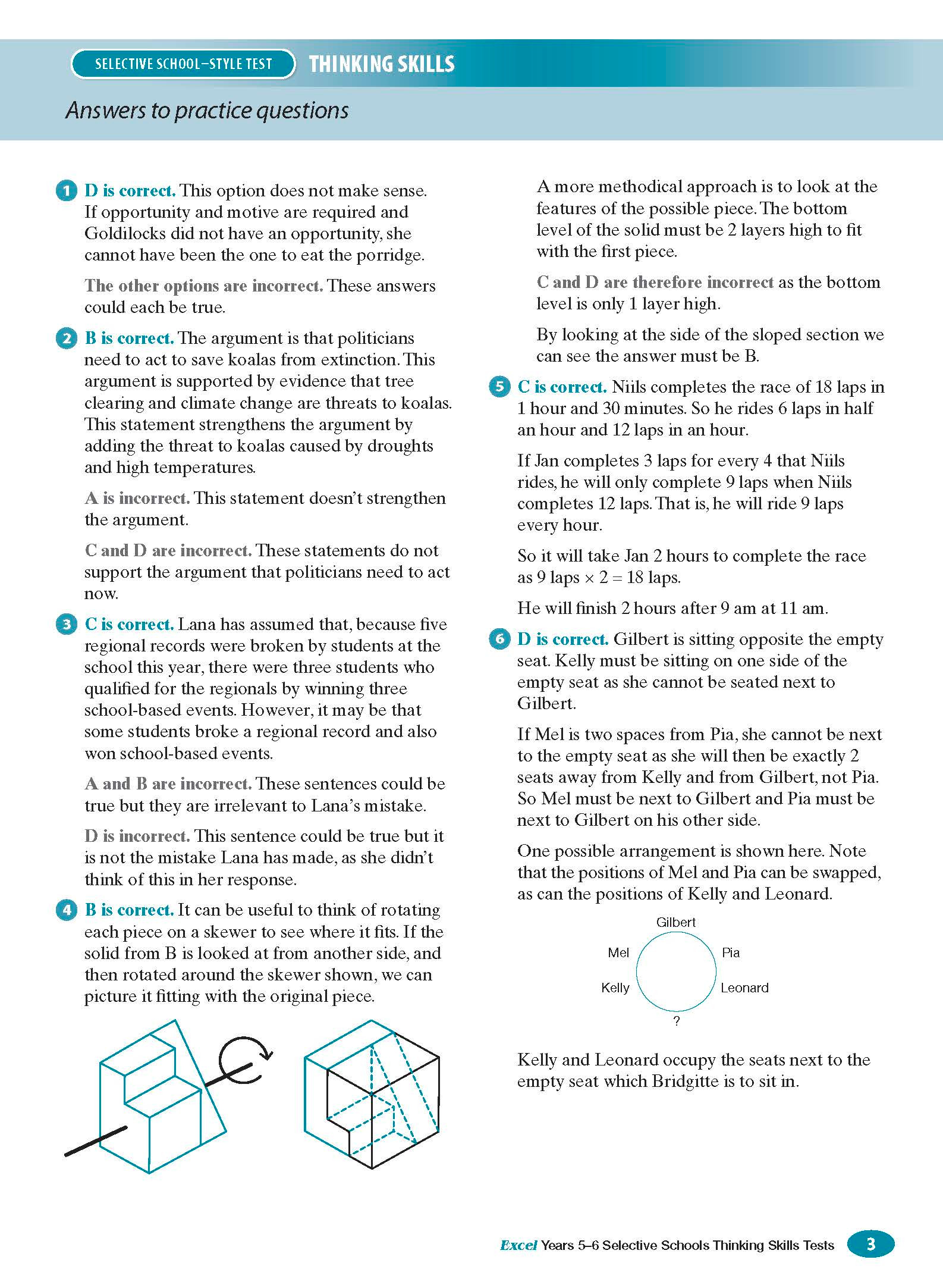Excel Selective Schools Thinking Skills Tests Years 5-6 | Pascal Press