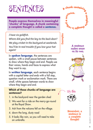Blake's Grammar and Punctuation Guide - Lower Primary | Pascal Press