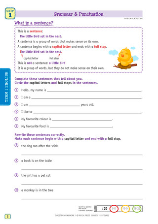 Targeting Homework Activity Book Year 1 New Edition