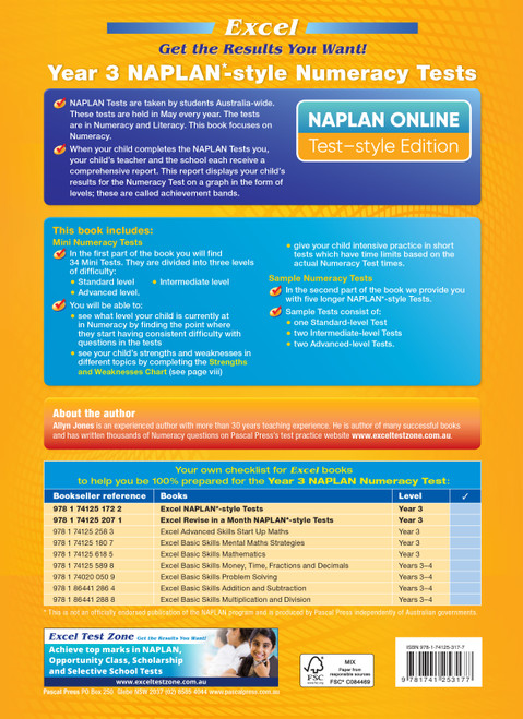 Excel Year 3 NAPLAN*-style Numeracy Tests | Pascal Press