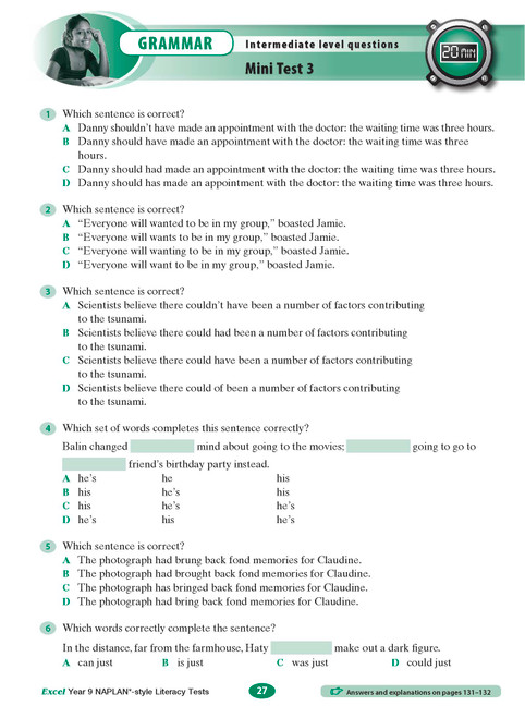 Excel Year 9 NAPLAN*-style Literacy Tests | Pascal Press