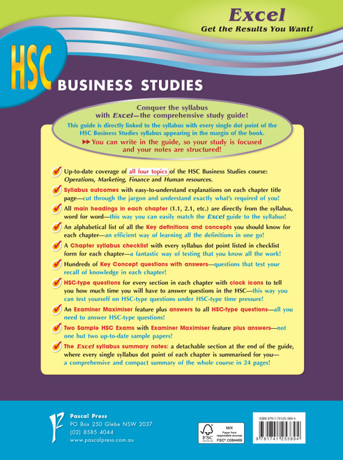 Excel HSC Business Studies Study Guide | Pascal Press