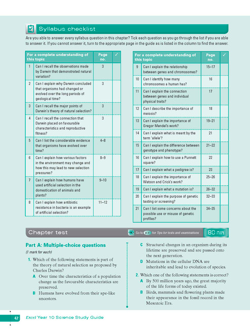 Excel Science Study Guide Year 10 | Pascal Press