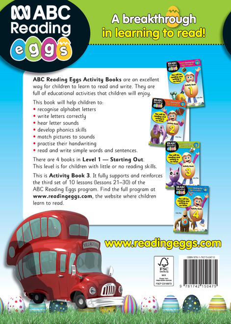 Reading Eggs Starting Out Activity Book 3 Ages 4-6 | Pascal Press