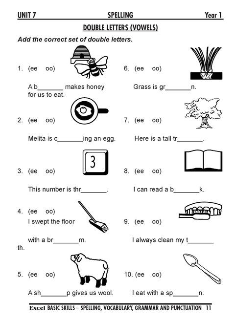 Excel Basic Skills Spelling, Vocabulary, Grammar and Punctuation Years ...