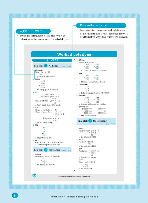 Excel Essential Skills Problem Solving Workbook Year 7 | Pascal Press