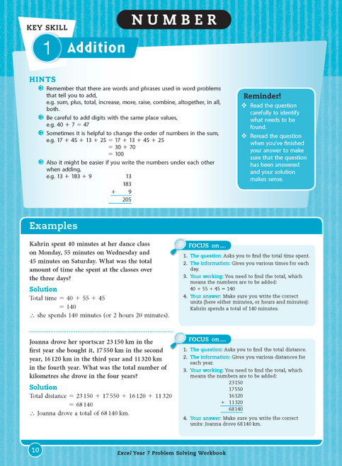 Excel Essential Skills Problem Solving Workbook Year 7 | Pascal Press