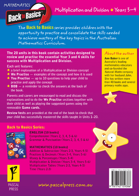 Back to Basics Multiplication and Division Years 3-4 | Pascal Press