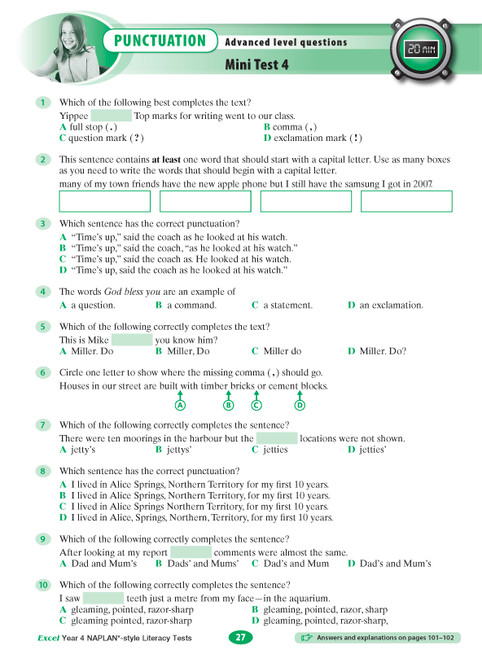 Excel - Year 4 NAPLAN*-style Literacy Tests | Pascal Press