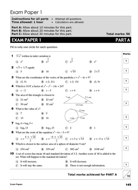 Excel Essential Skills Year 10 Advanced Mathematics Revision & Exam ...
