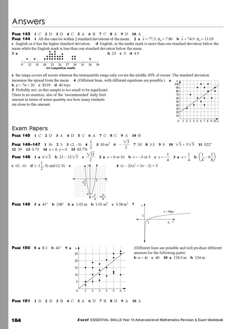 Excel Essential Skills Year 10 Advanced Mathematics Revision & Exam ...