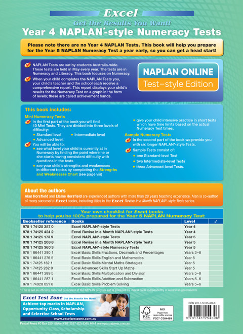 Excel - Year 4 NAPLAN*-style Numeracy Tests | Pascal Press