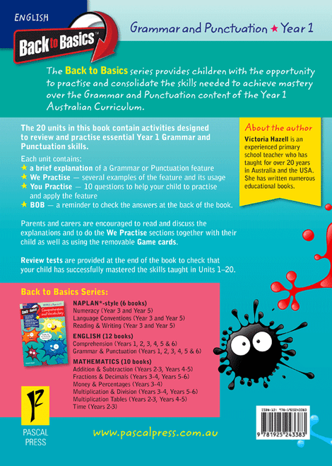 Back to Basics - Grammar and Punctuation Year 1 | Pascal Press