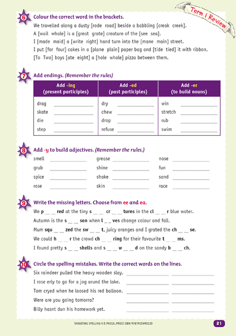 Targeting Spelling Activity Book 4 | Pascal Press