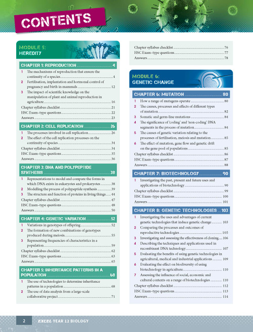 Excel Year 12 - Biology Study Guide | Pascal Press