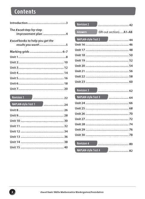 Excel Basic Skills Kindergarten Foundation | Pascal Press