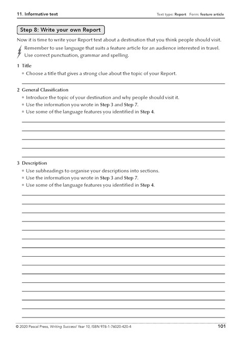 Writing Success! Year 10 Workbook