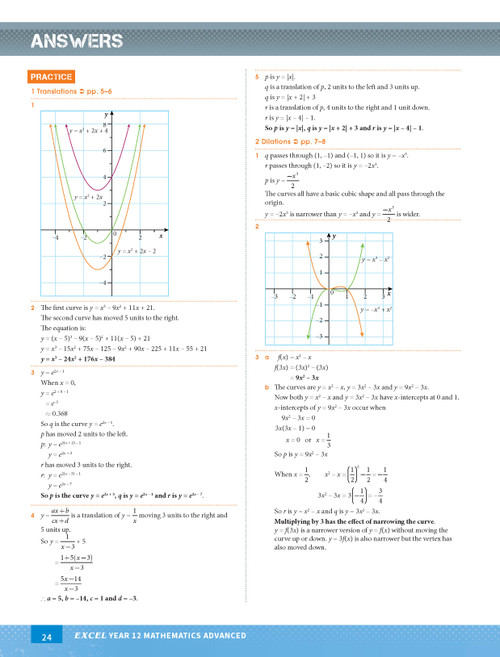 Excel Year 12 - Mathematics Advanced Study Guide | Pascal Press