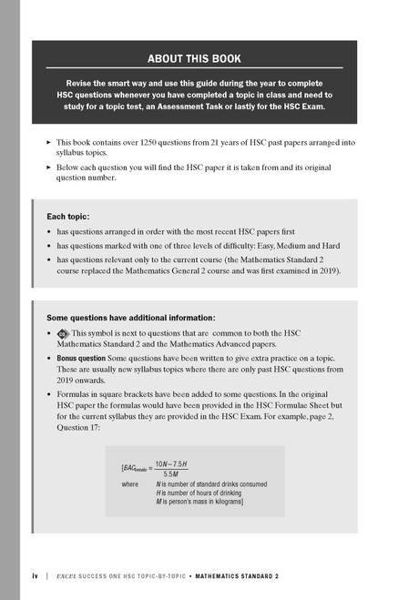 Excel Success One HSC Topic-By-Topic Mathematics Standard 2 2022 ...