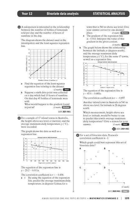 Excel Success One HSC Topic-By-Topic Mathematics Standard 2 2022 ...