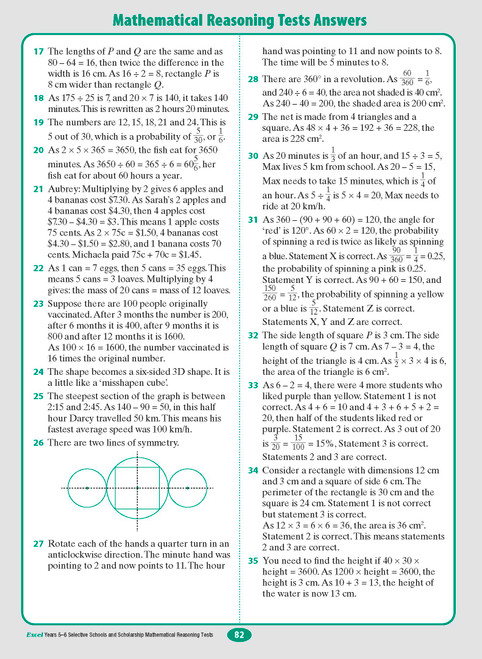 Excel Years 5–6 Selective Schools and Scholarship Mathematical ...