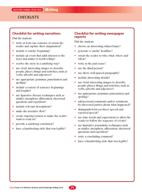 Excel Selective Schools and Scholarship Writing Tests Years 5–6 ...