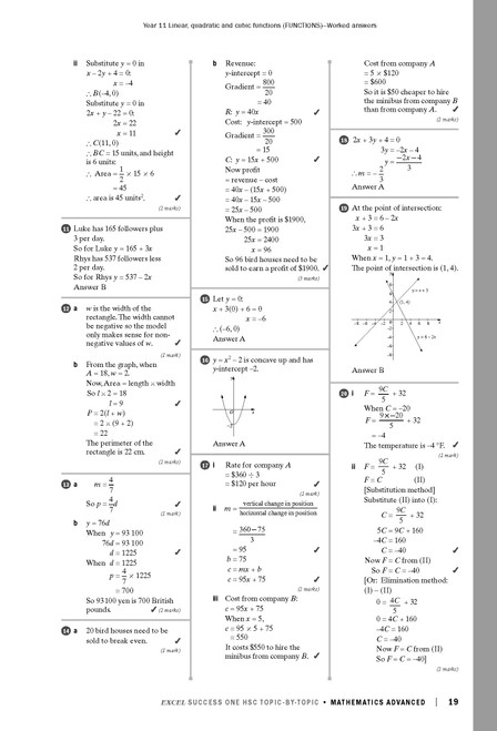 Excel Success One HSC Topic-By-Topic Mathematics Advanced 2023 Edition ...