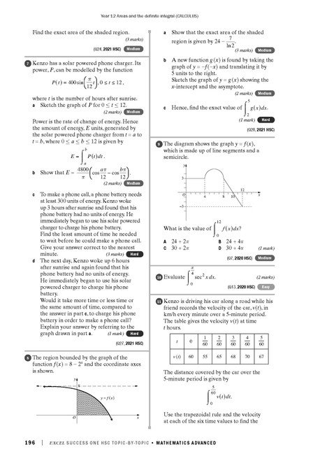 Excel Success One HSC Topic-By-Topic Mathematics Advanced 2023 Edition ...
