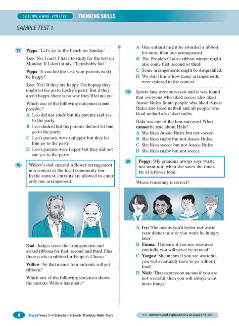 Excel Selective Schools Thinking Skills Tests Years 5-6 | Pascal Press