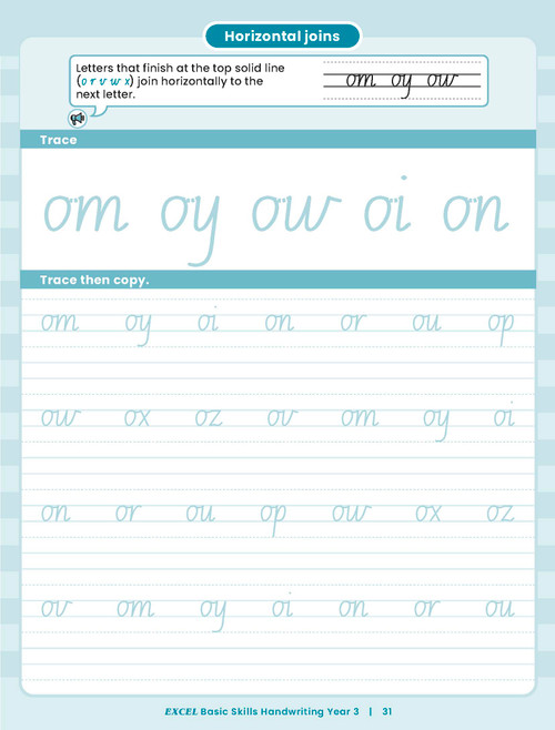 Excel Basic Skills Handwriting Year 3
