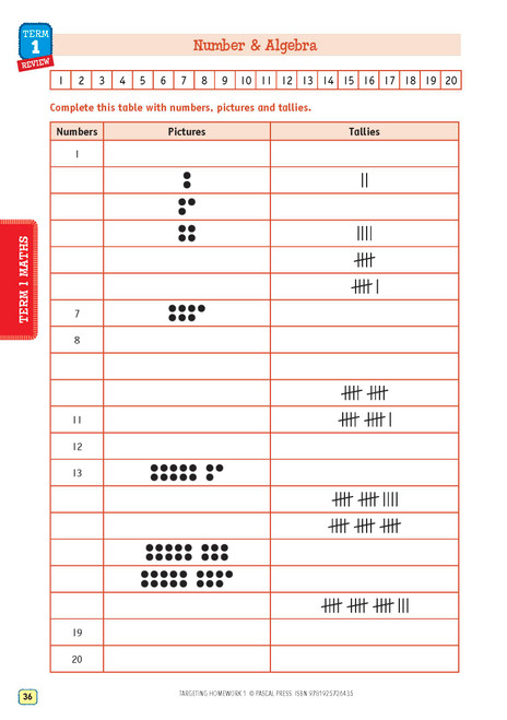 Targeting Homework Activity Book Year 1 New Edition