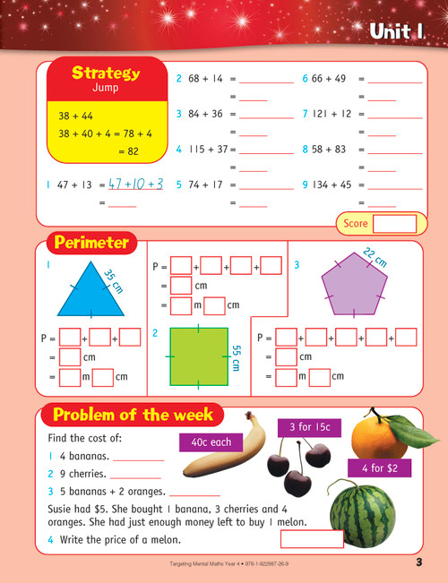 Targeting Mental Maths Year 4 2023 Curriculum Edition | Pascal Press